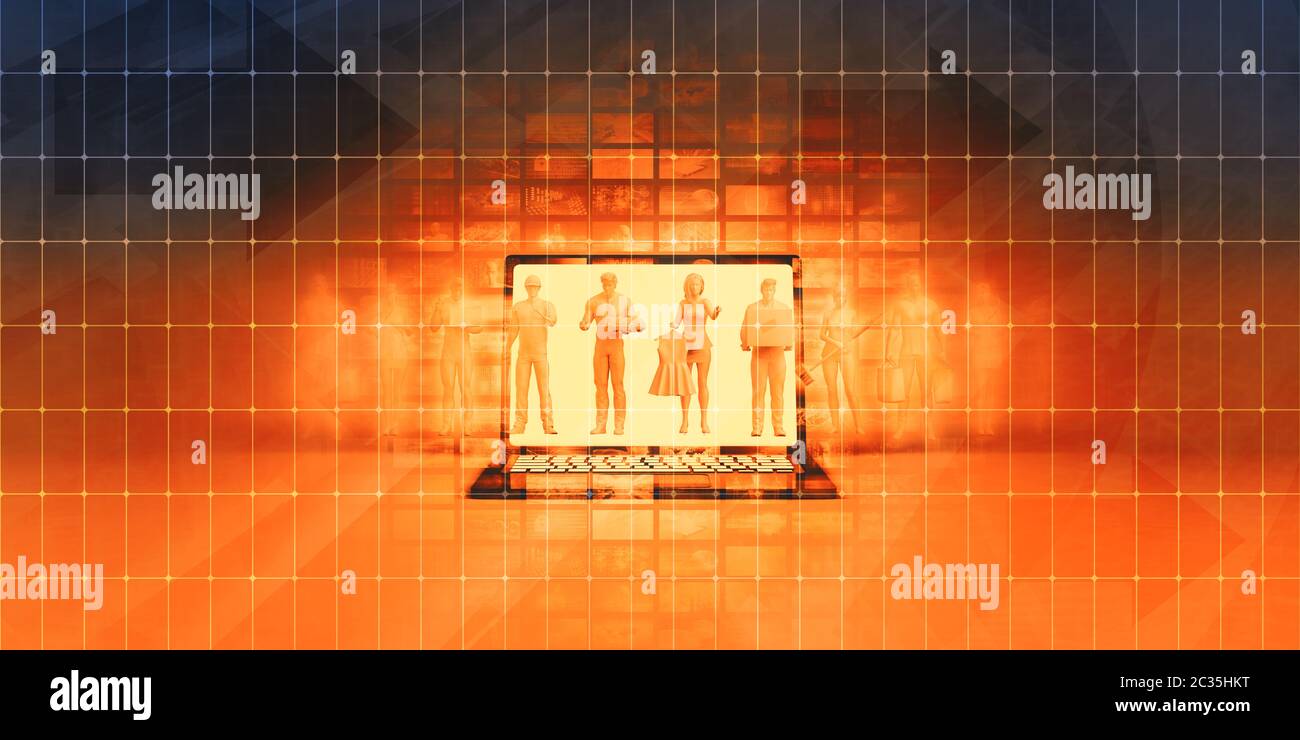 Consumer Services Platform Online Using a Computer Stock Photo - Alamy