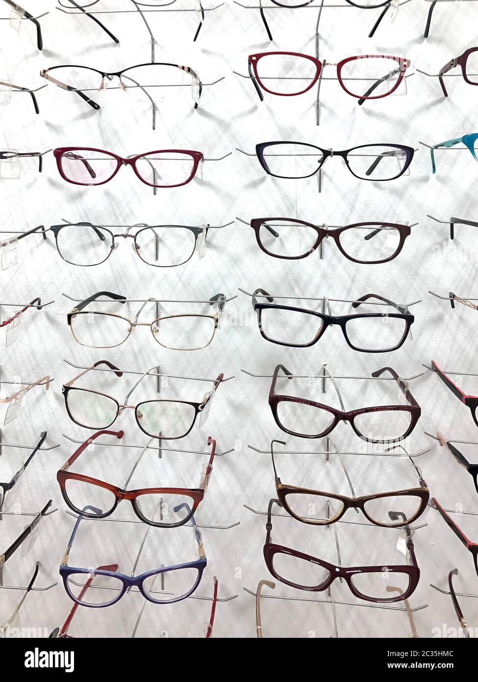 glasses for eyes on the shop window Stock Photo - Alamy