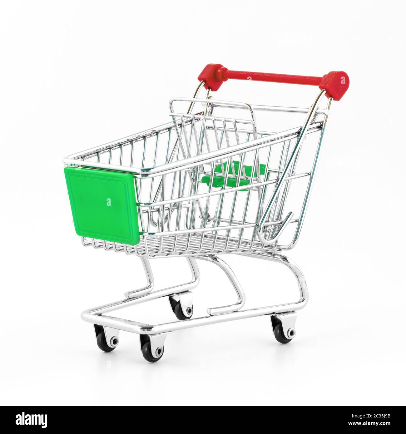 Small metal shopping cart Stock Photo - Alamy