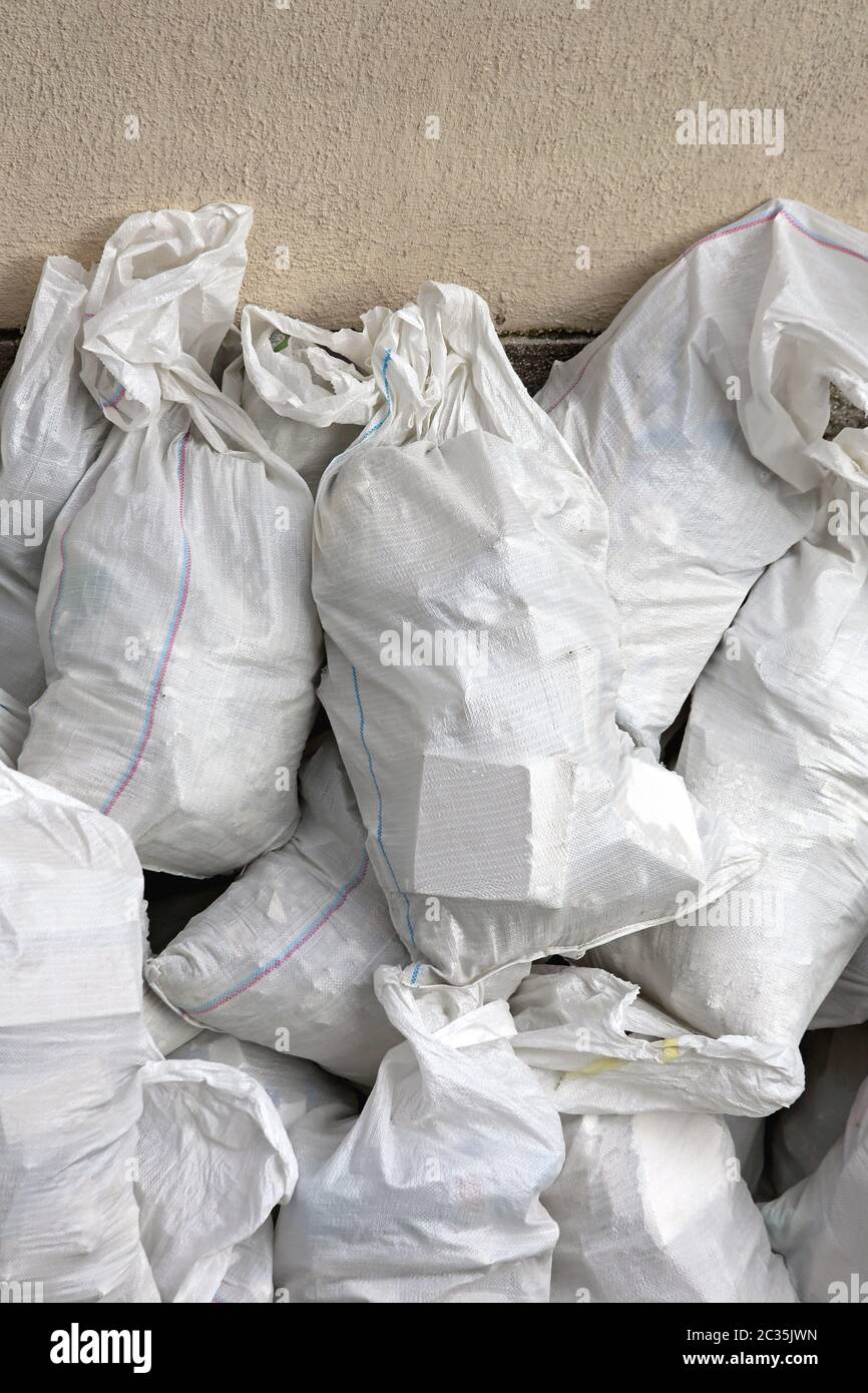 Pile of rubble sacks hi-res stock photography and images - Alamy