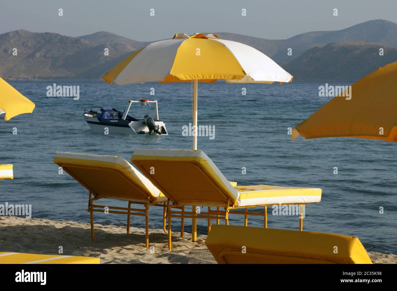 Greece. Kos island. Tigaki beach Stock Photo - Alamy