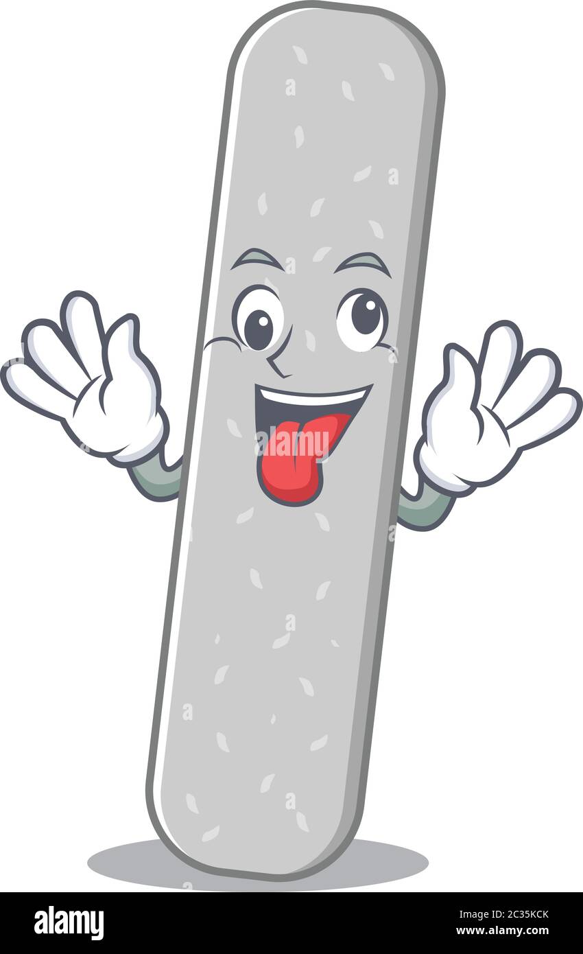 A mascot design of emery boards having a funny crazy face Stock Vector ...