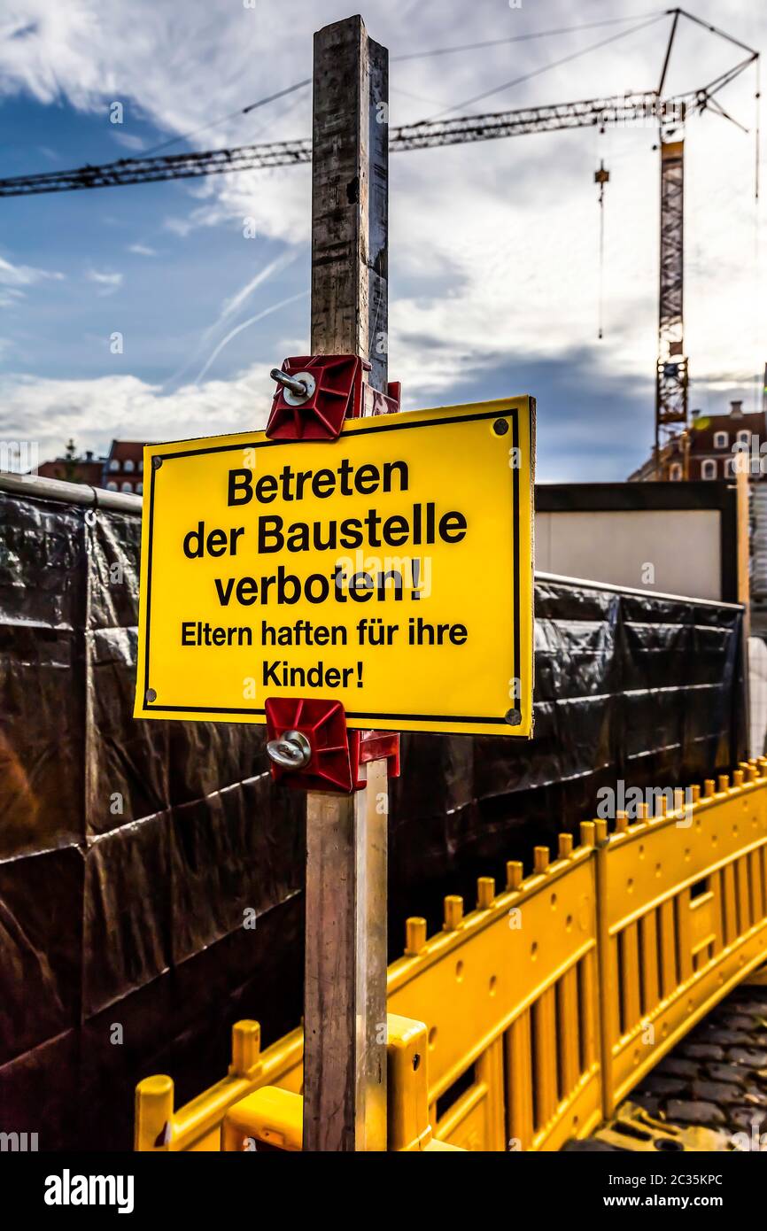 Entering the construction site prohibited, parents are liable for their ...