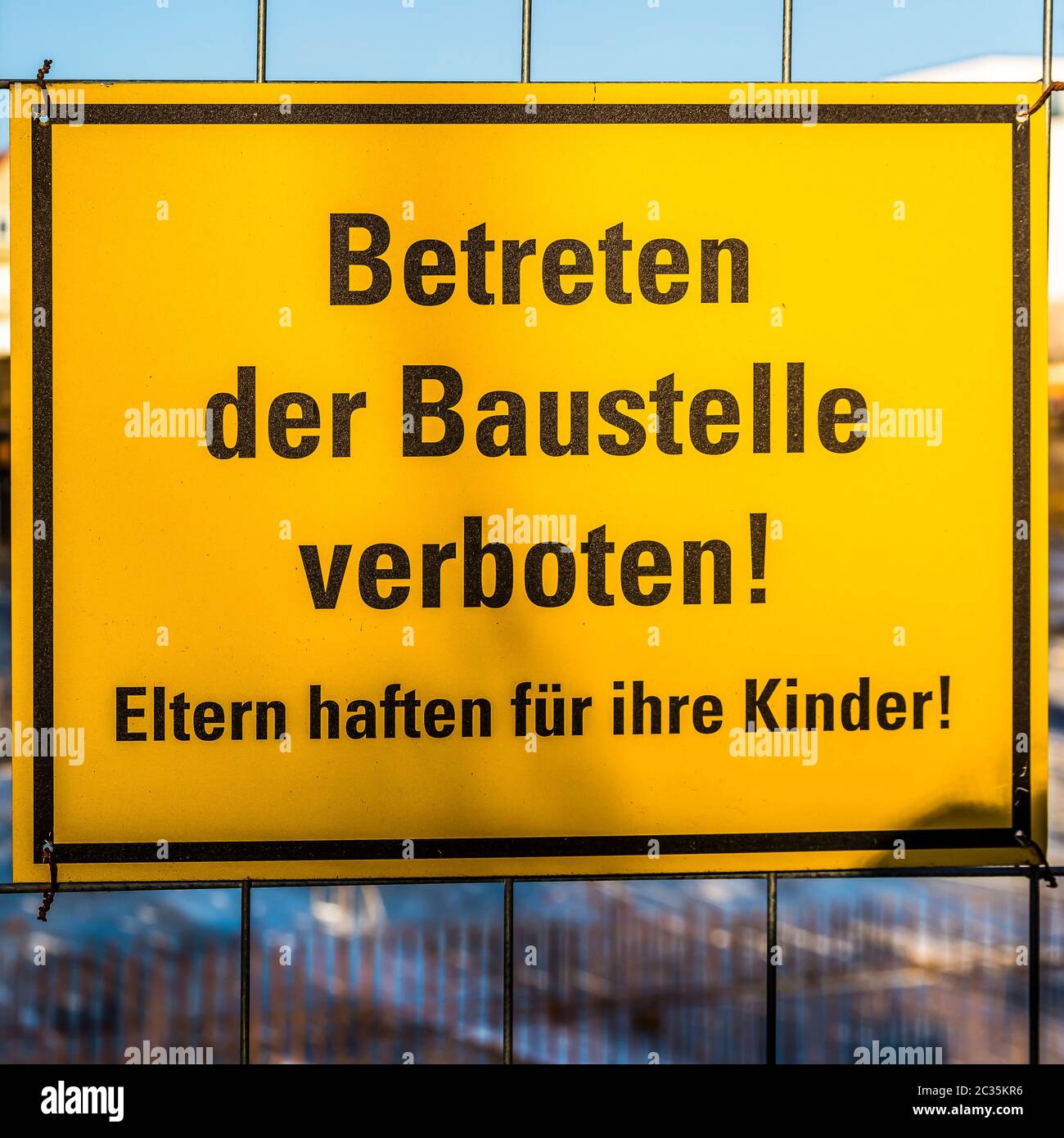 Entering the construction site prohibited, parents are liable for their ...