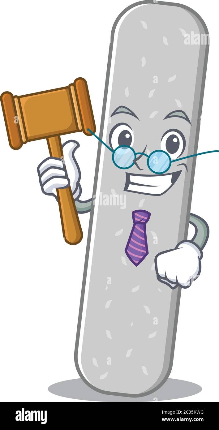 A judicious judge of emery boards caricature concept wearing glasses ...