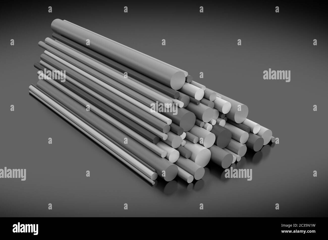 Plastic rods on dark background Stock Photo - Alamy