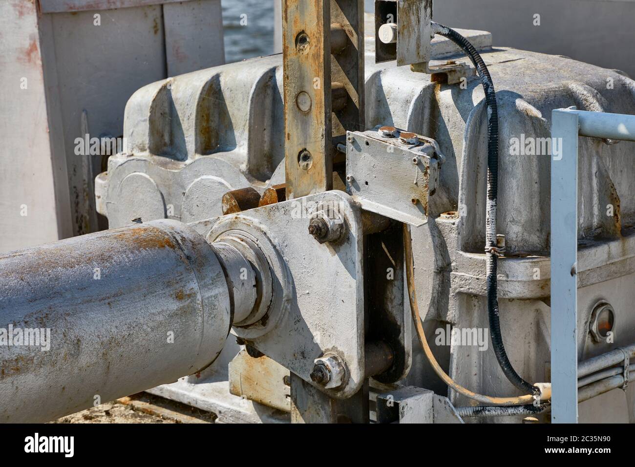 Old electric motor in an industrial machinery Stock Photo - Alamy