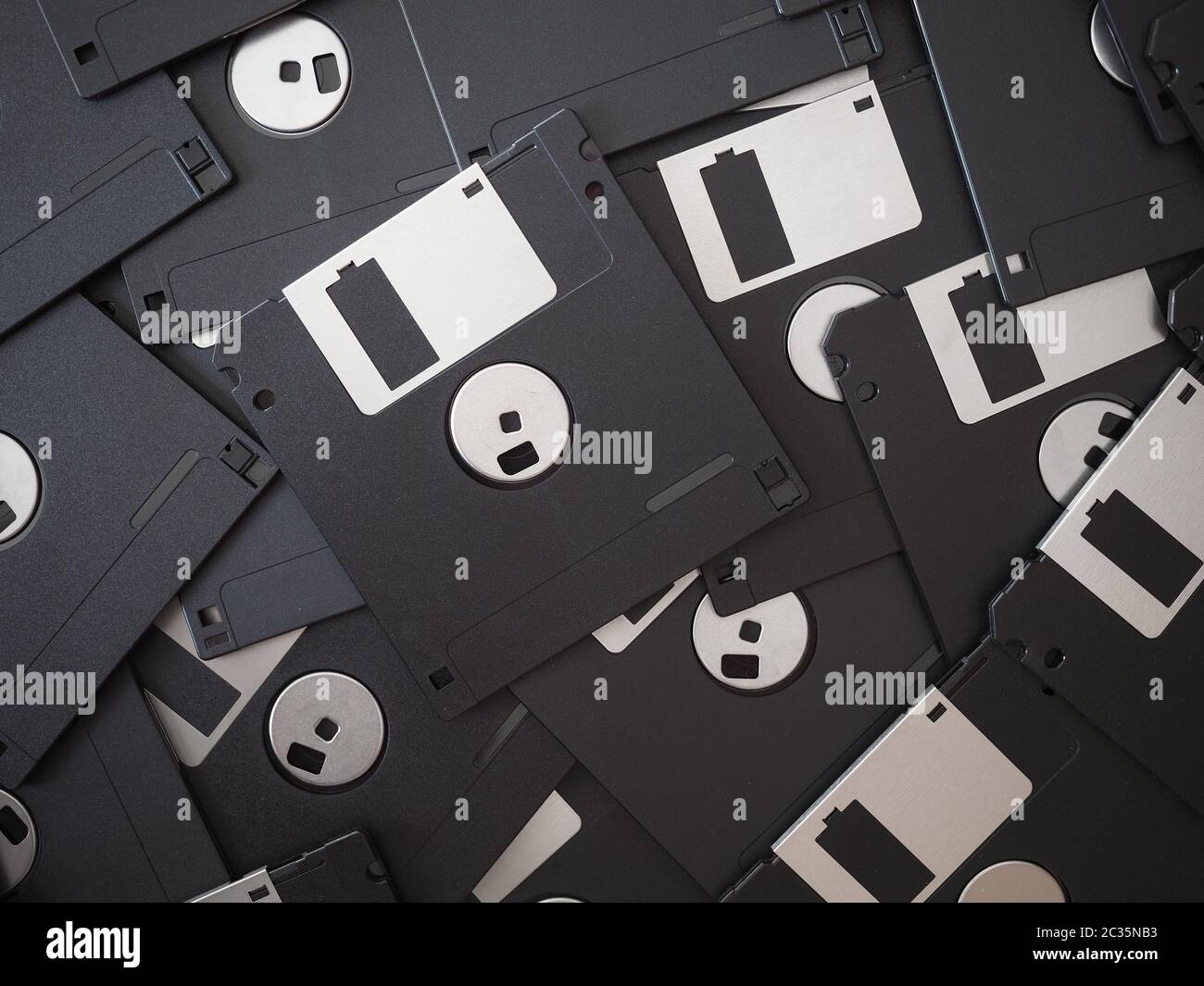 many magnetic diskettes for personal computer data storage Stock Photo ...
