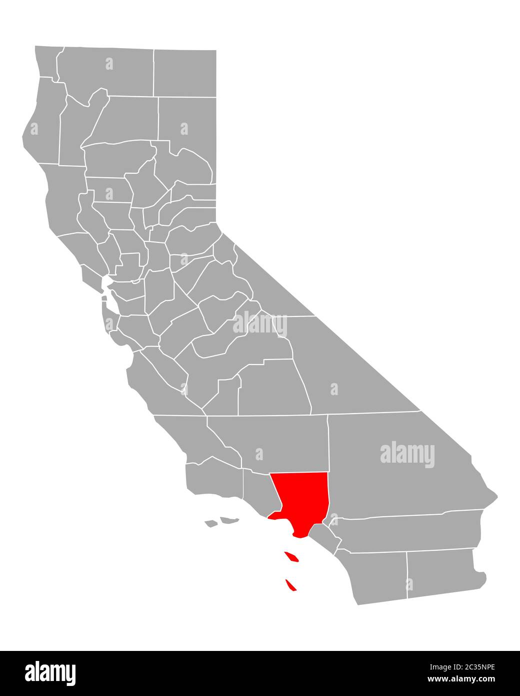 Map of Los Angeles in California Stock Photo - Alamy