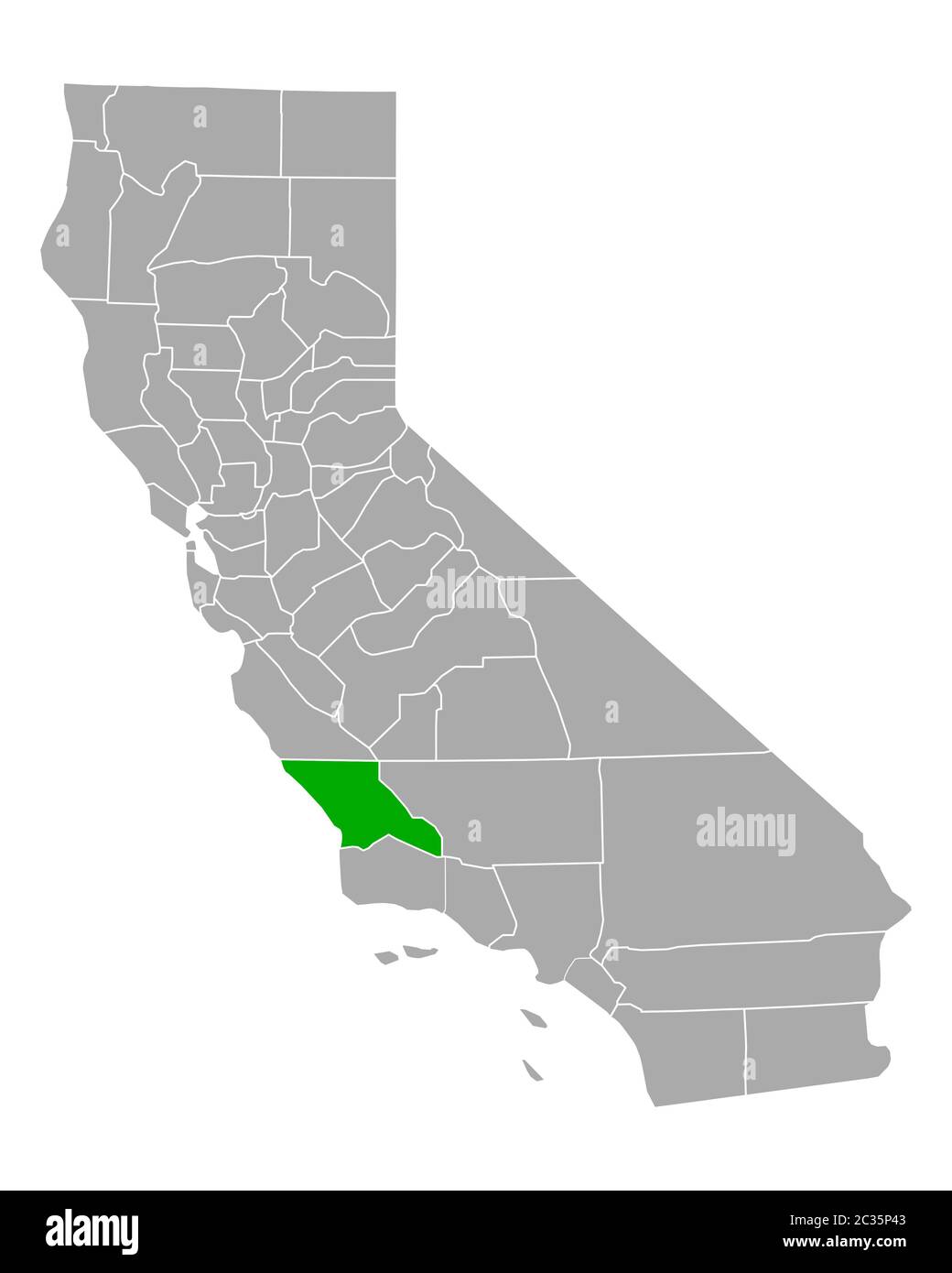 Map of San Luis Obispo in California Stock Photo - Alamy