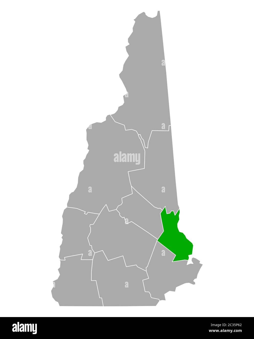 Map of Strafford in New Hampshire Stock Photo - Alamy