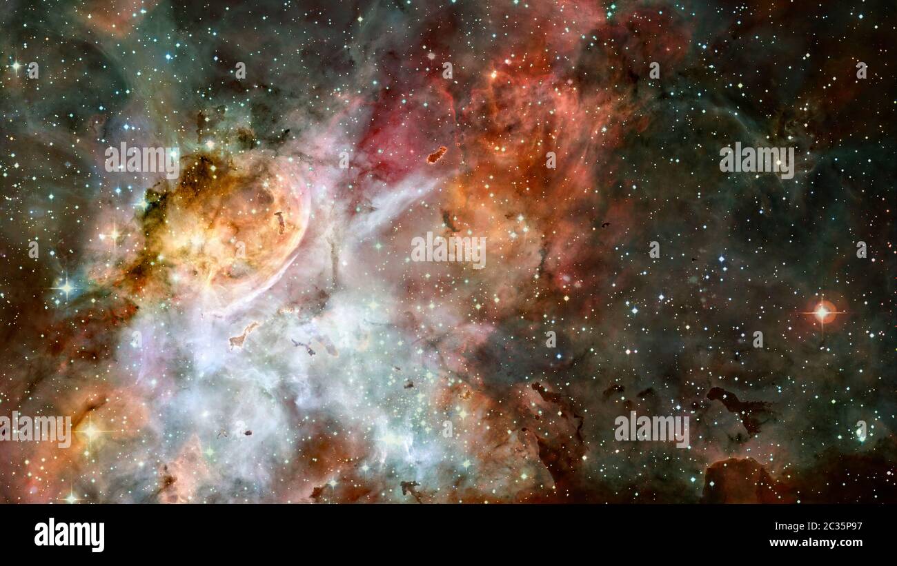 High definition star field, colorful night sky space. Nebula and ...