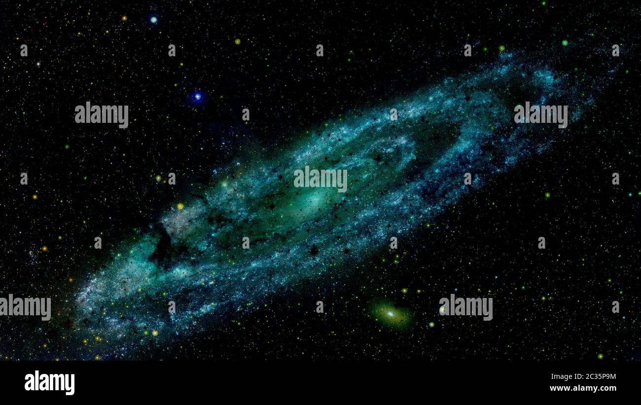 Giant spiral disk of stars, dust and gas. Elements of this image ...