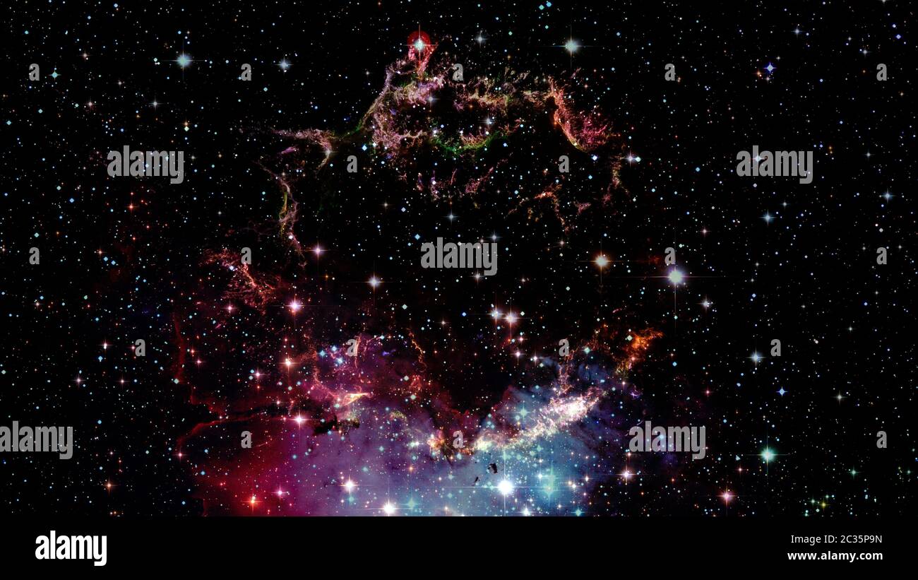 Vivid space nebula - supernova remnant. Elements of this image ...