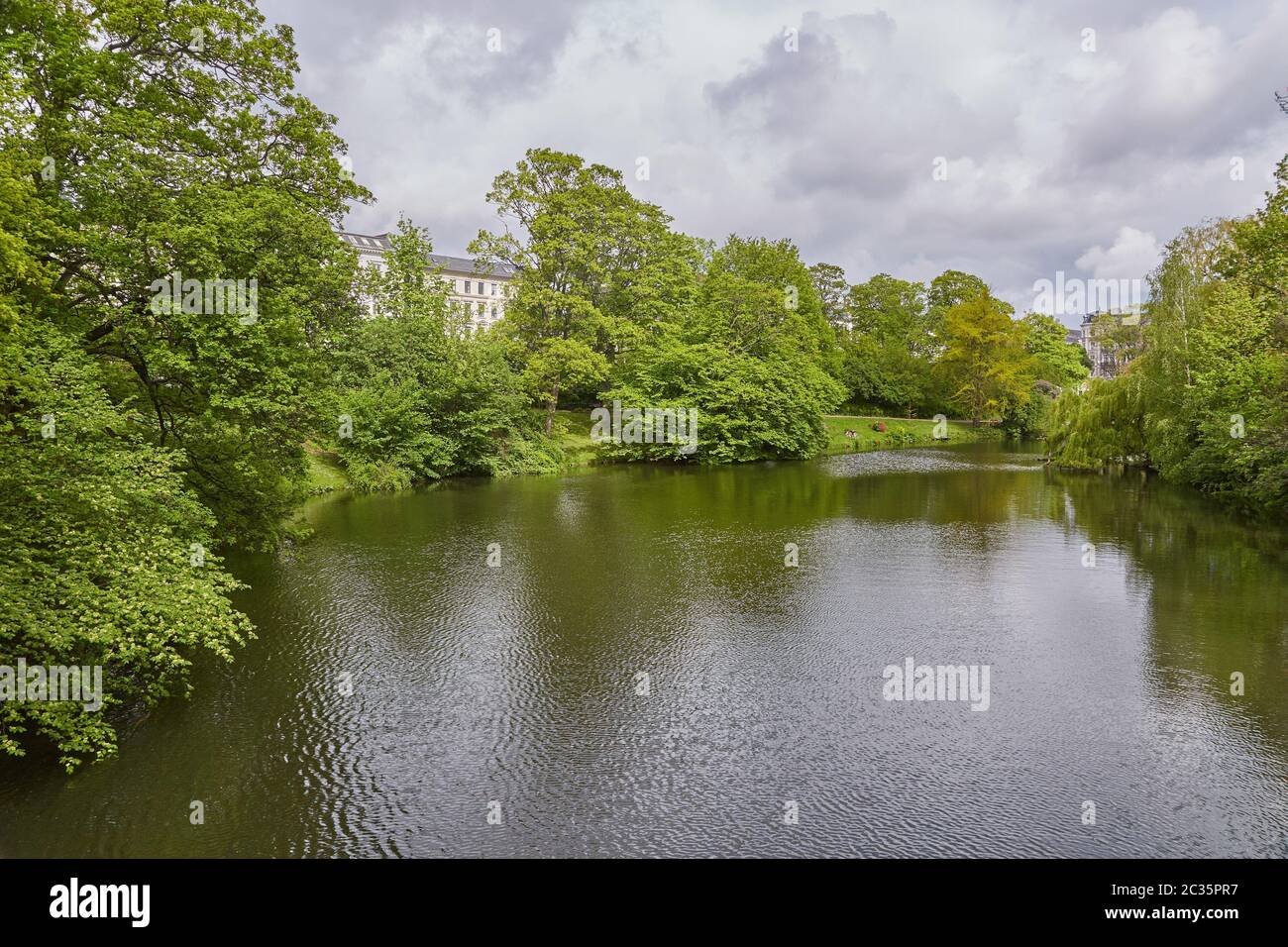Green trees and lake in a park in Copenhagen Stock Photo - Alamy