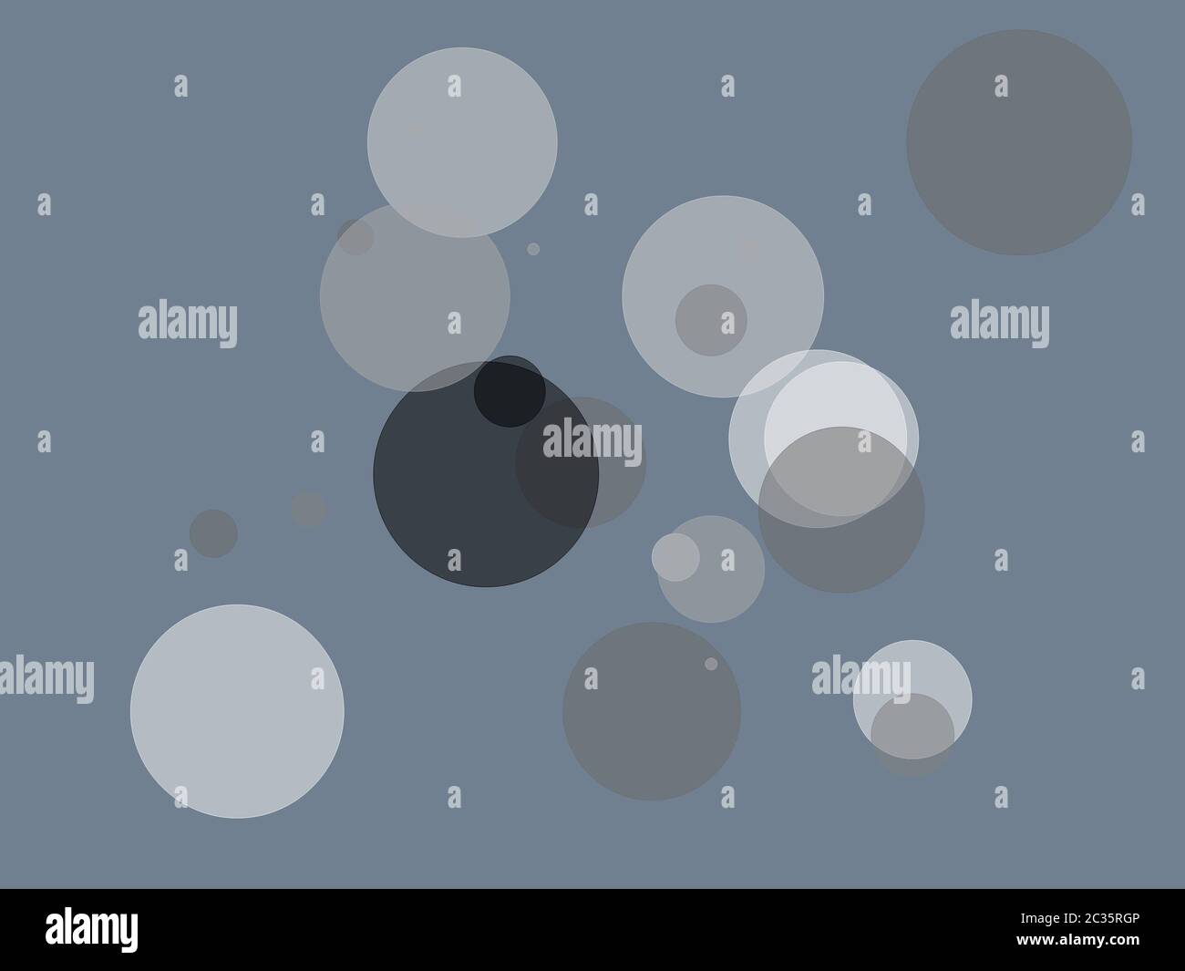 Abstract minimalist grey illustration with circles and slate gray ...