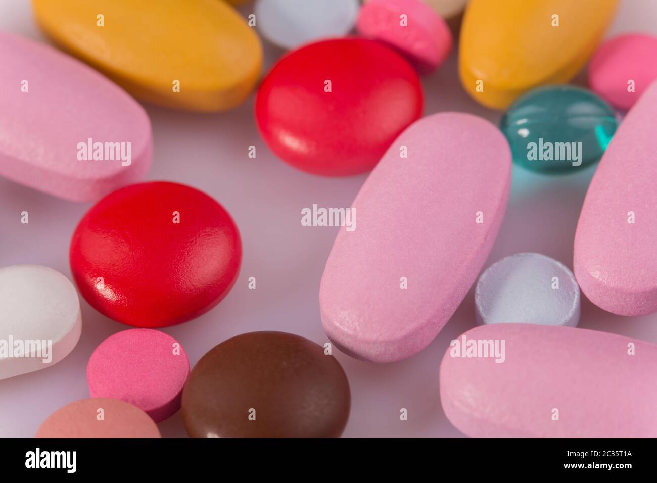 different Tablets pills capsule heap mix therapy drugs Stock Photo - Alamy