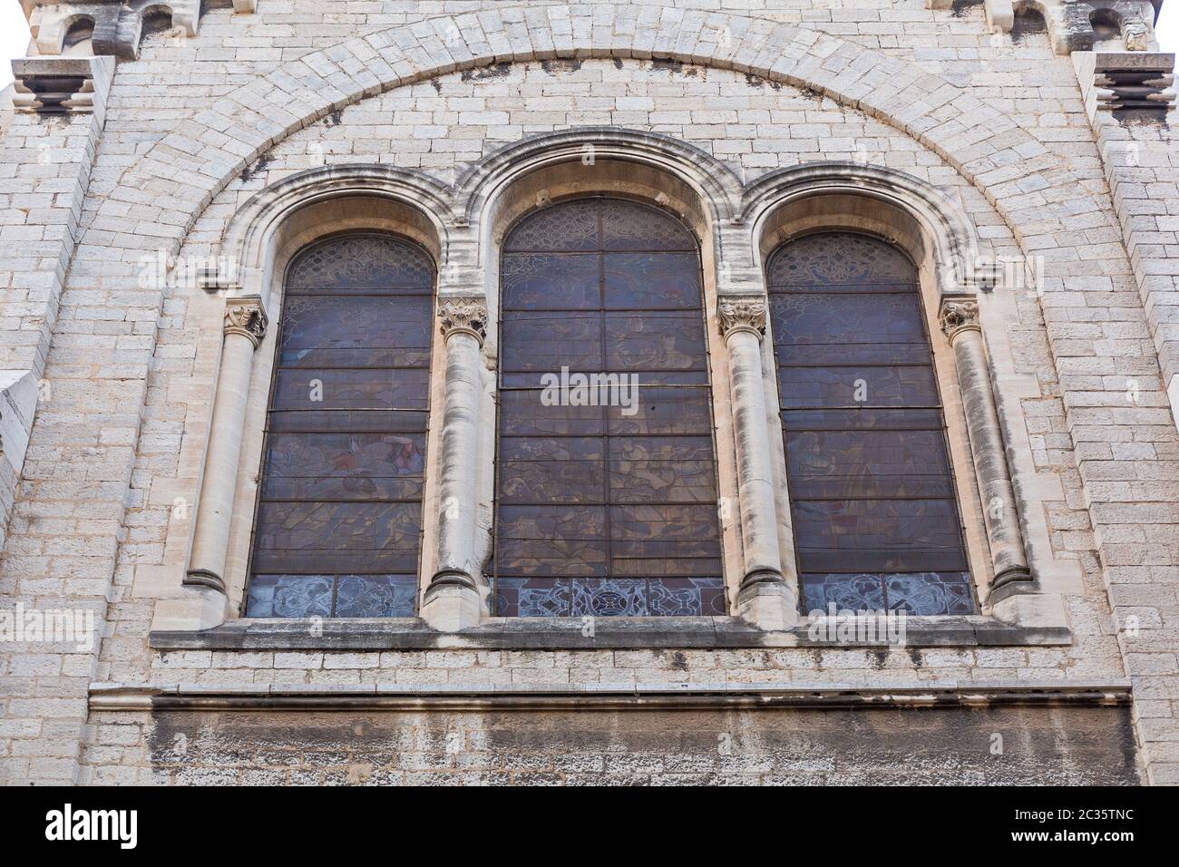Big Vitrage Window at Church in Cannes Stock Photo - Alamy