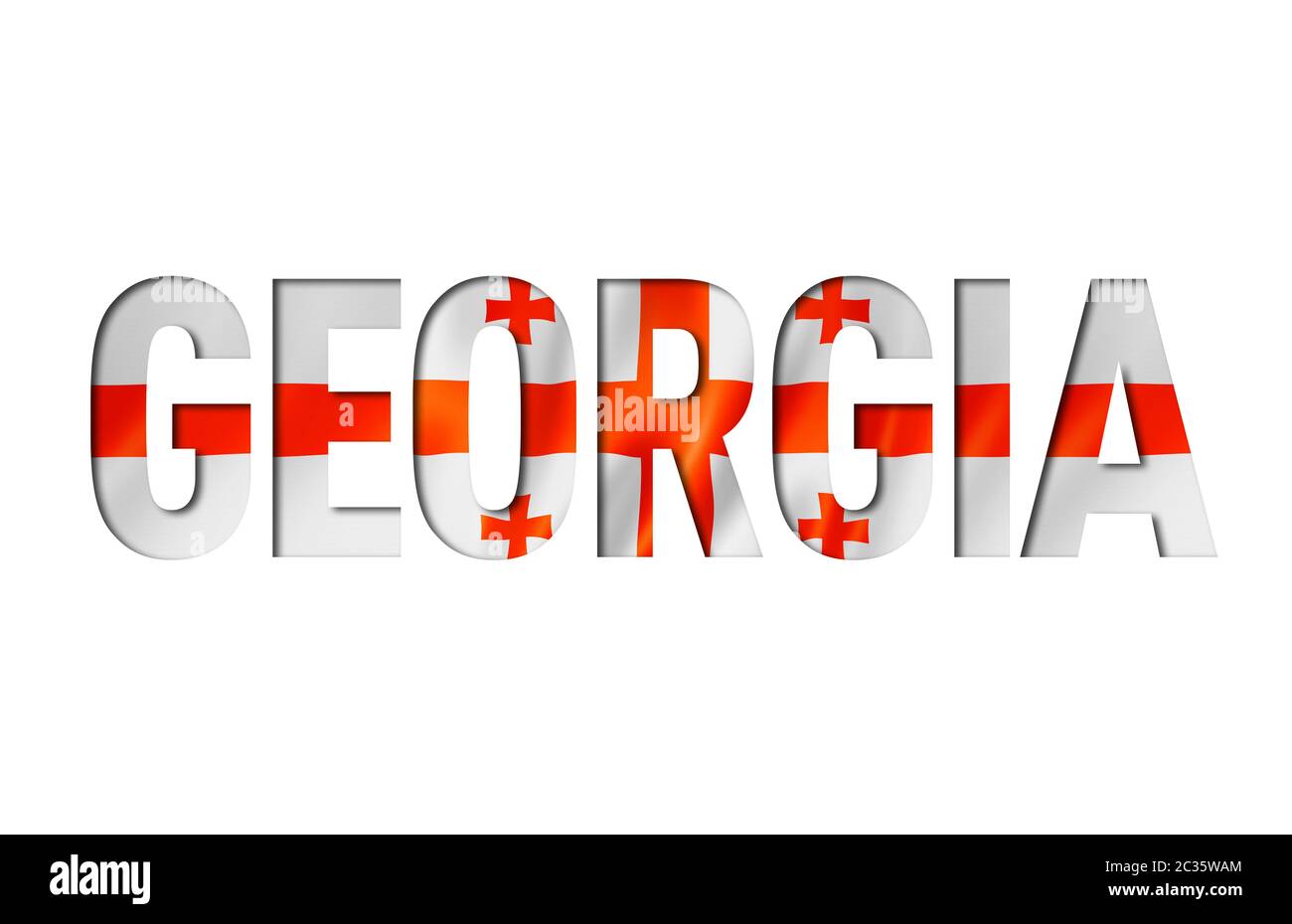 georgian flag text font. georgia symbol background Stock Photo - Alamy