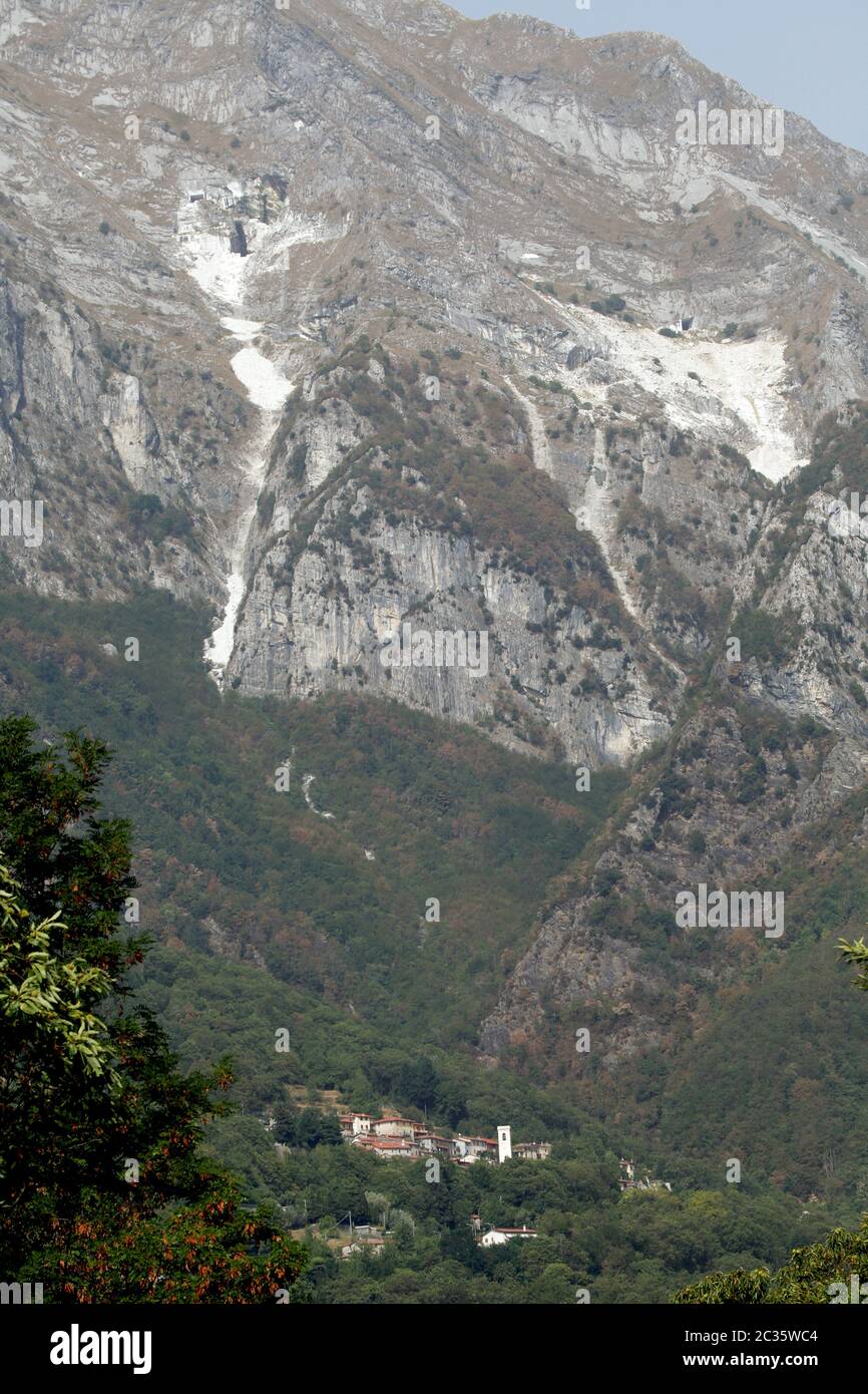 The Marble Quarries - Apuan Alps , Carrara, Tuscany, Italy Stock Photo ...