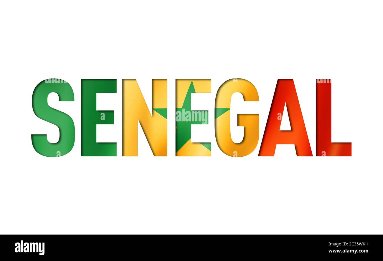 senegalese flag text font. senegal symbol background Stock Photo - Alamy