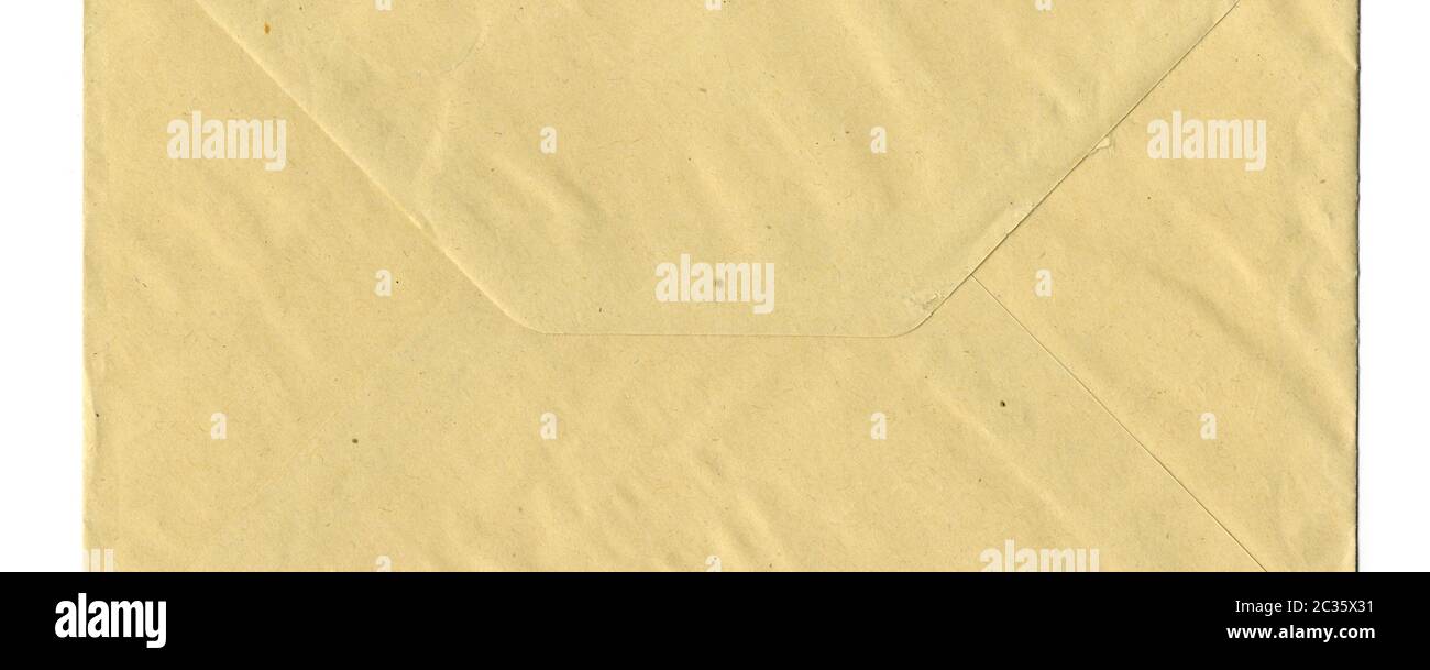 wide yellow letter or small packet envelope for post mailing isolated ...