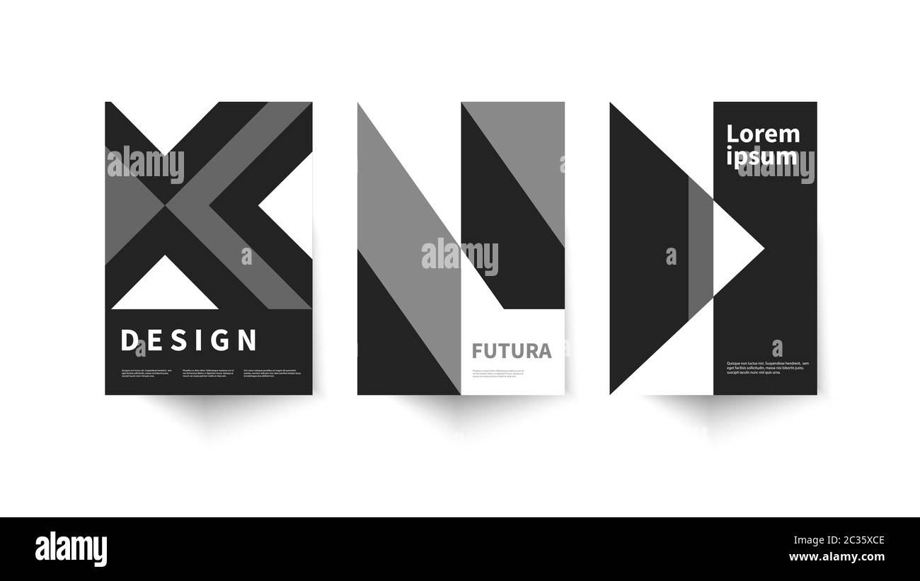 Minimalistic geometric poster, minimal cover template, A4 brochure ...