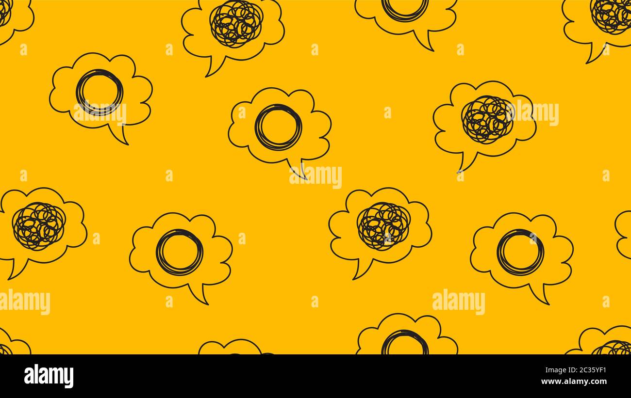 Mindmap background, psychology seamless pattern, coaching banner. Mind ...