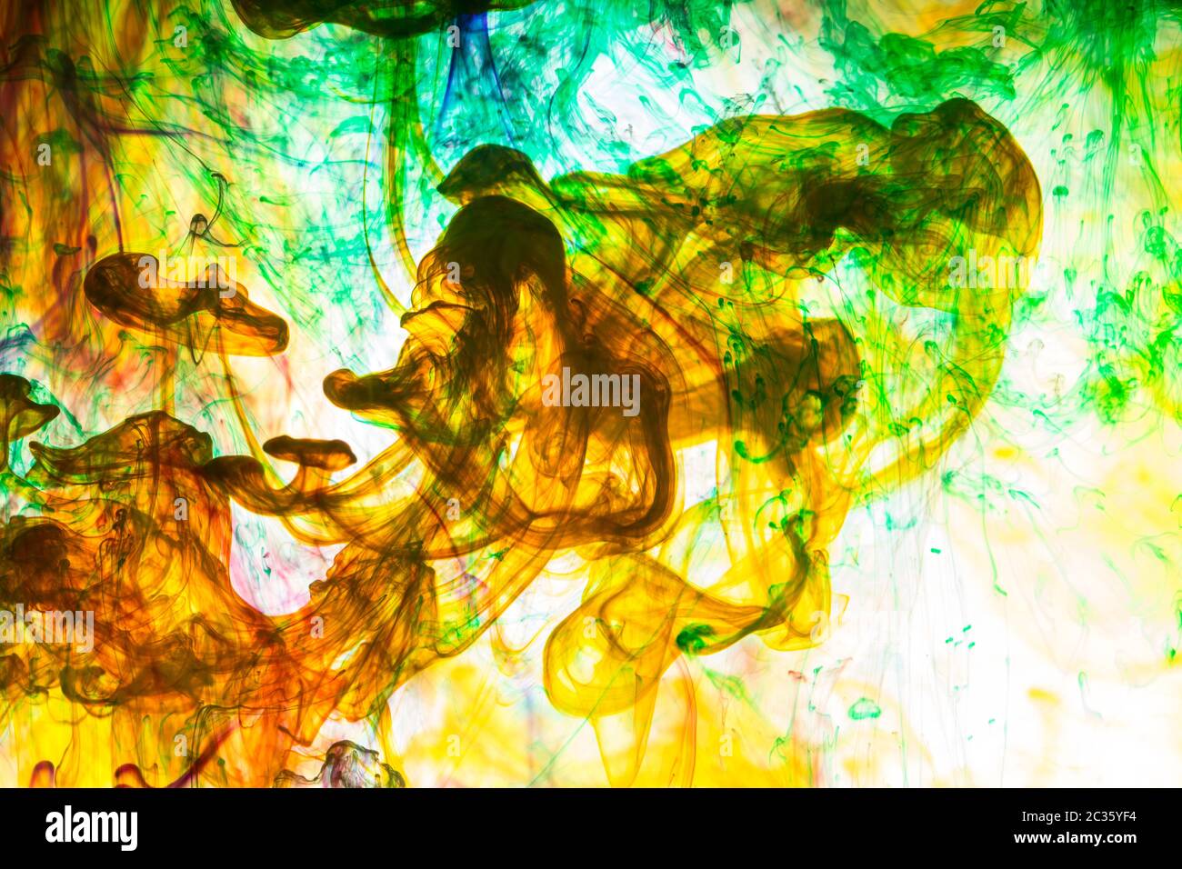 Acrylic colors and ink in water. Abstract background Stock Photo - Alamy