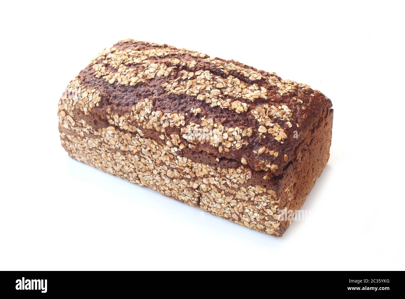 Whole Grain Loaf Isolated On White Stock Photo - Alamy