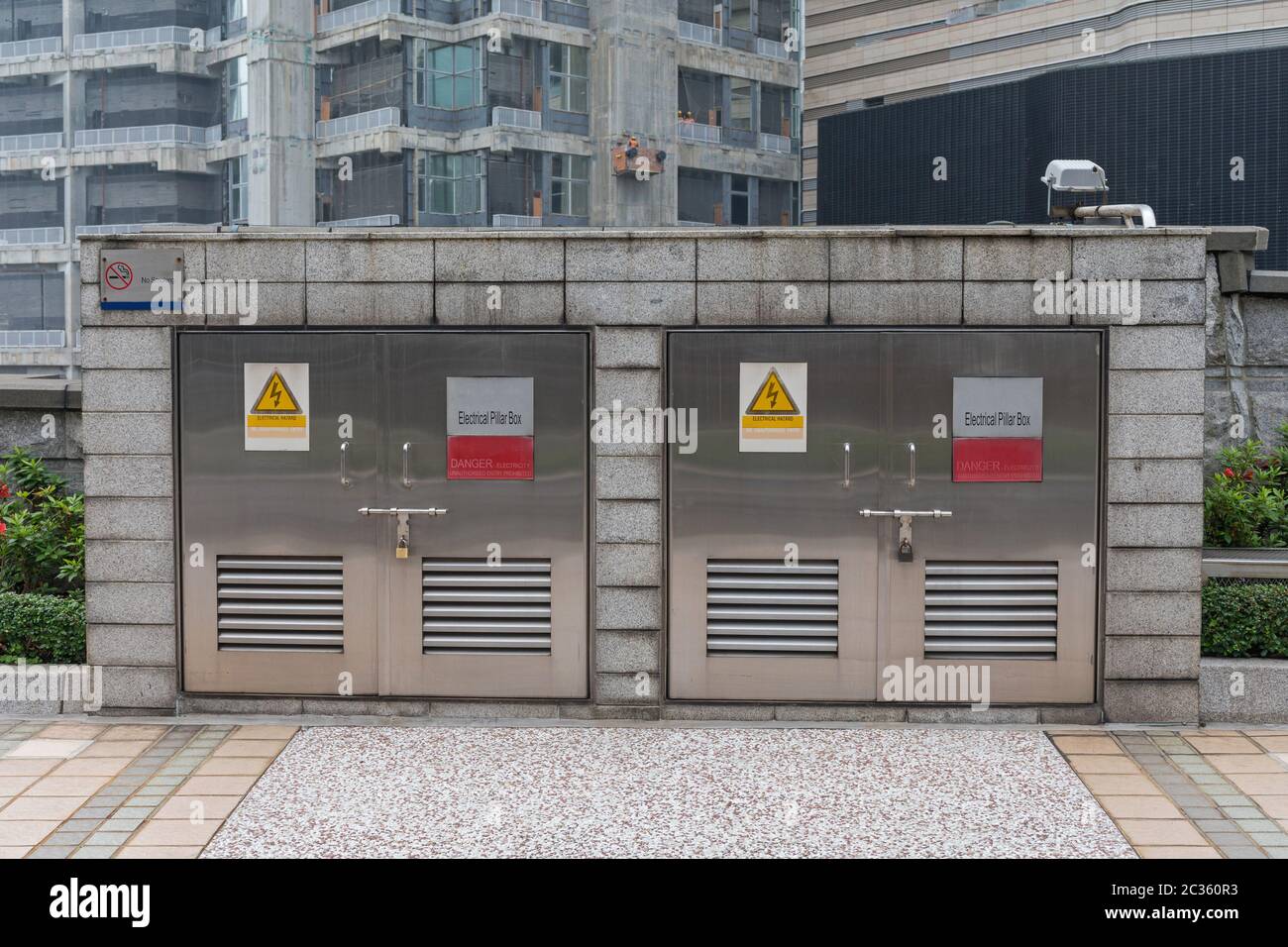 Closed Doors at Electrical Power Box in City Stock Photo - Alamy
