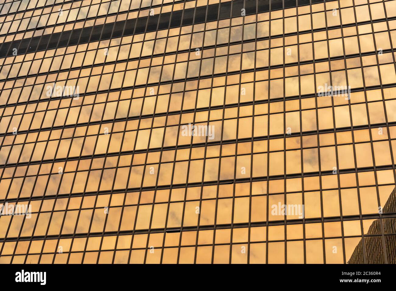 Gold Windows Insulation Modern Building Facade Stock Photo - Alamy