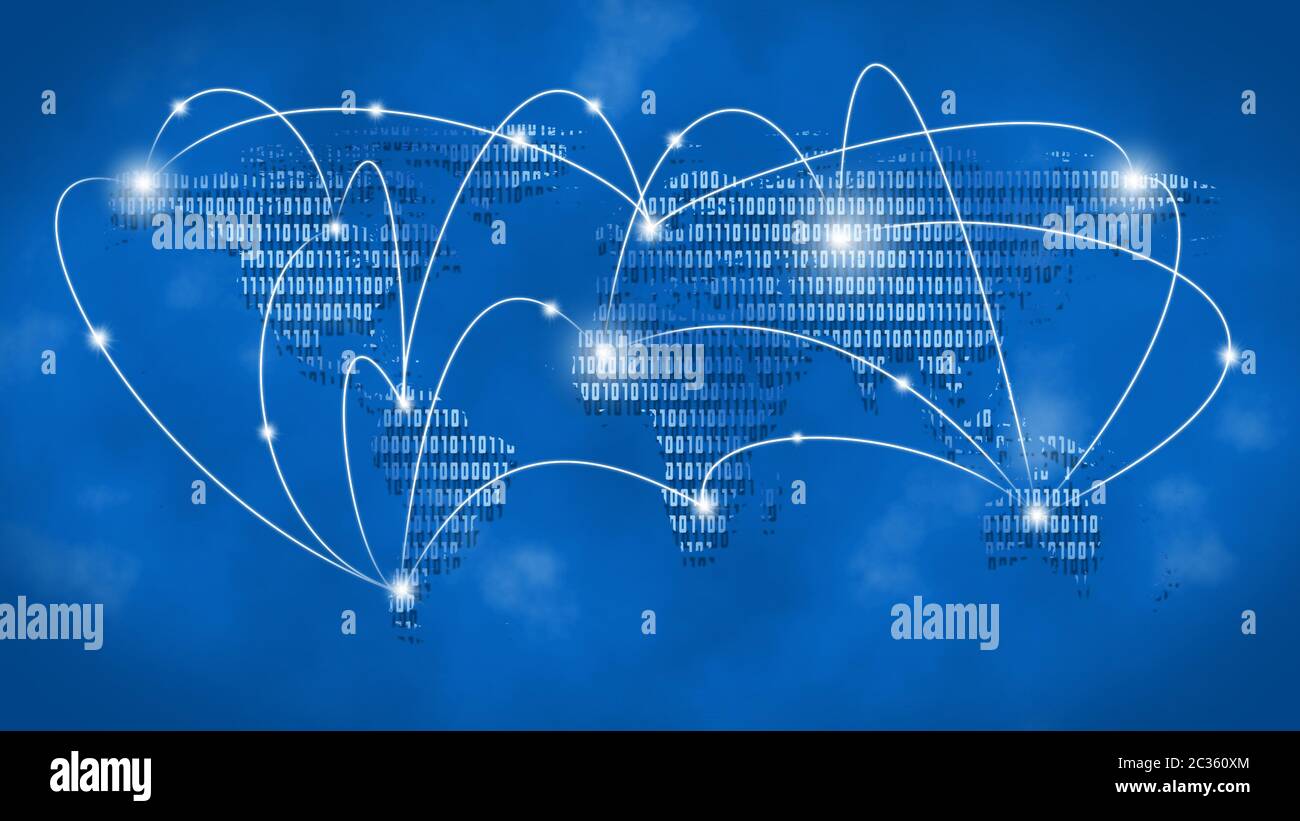 Global internet map hi-res stock photography and images - Alamy