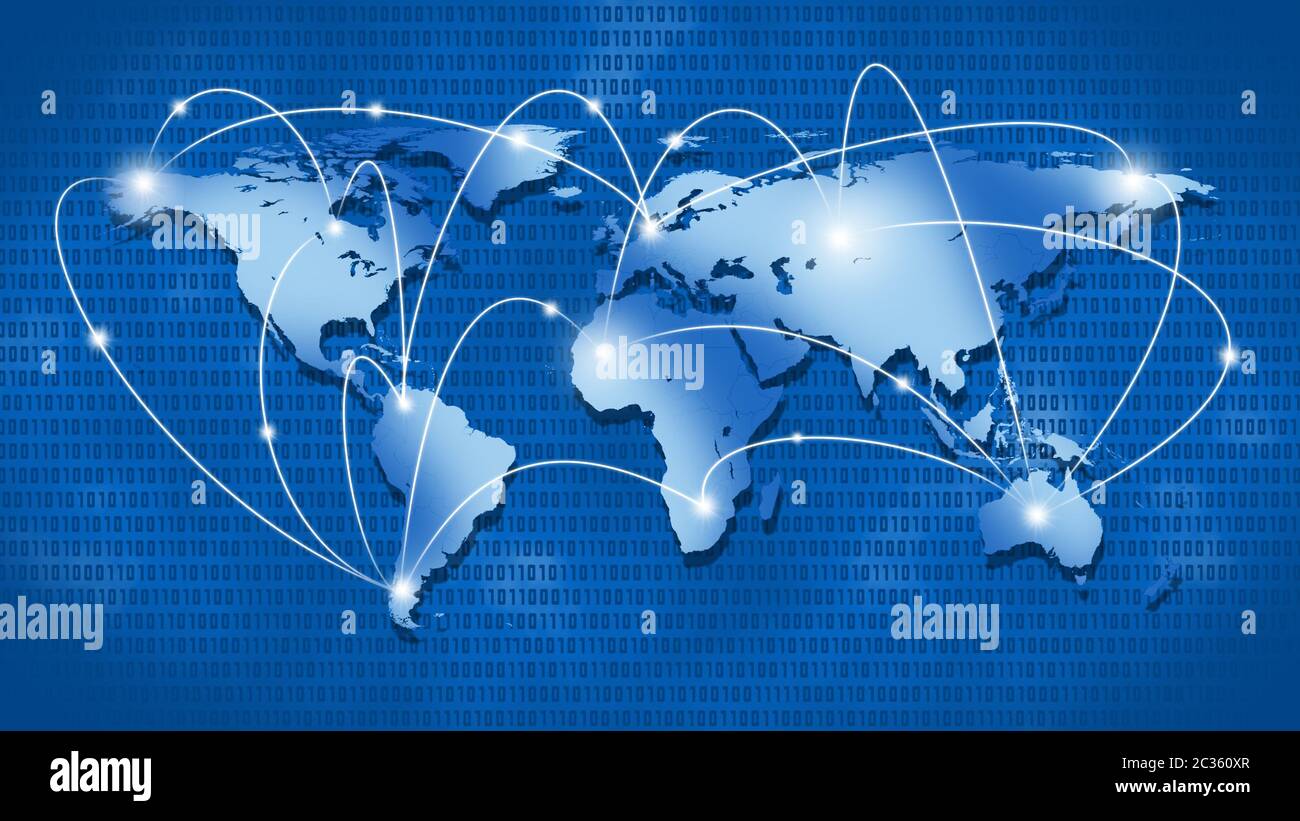 Global internet map hi-res stock photography and images - Alamy