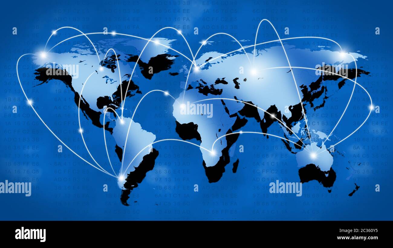 Global internet map hi-res stock photography and images - Alamy