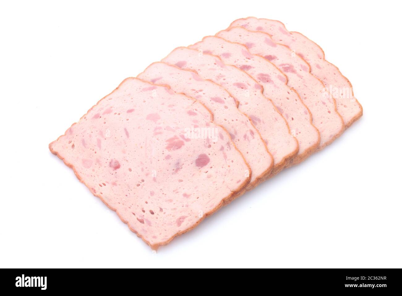 Meat leberkaese slices Cut Out Stock Images & Pictures - Alamy