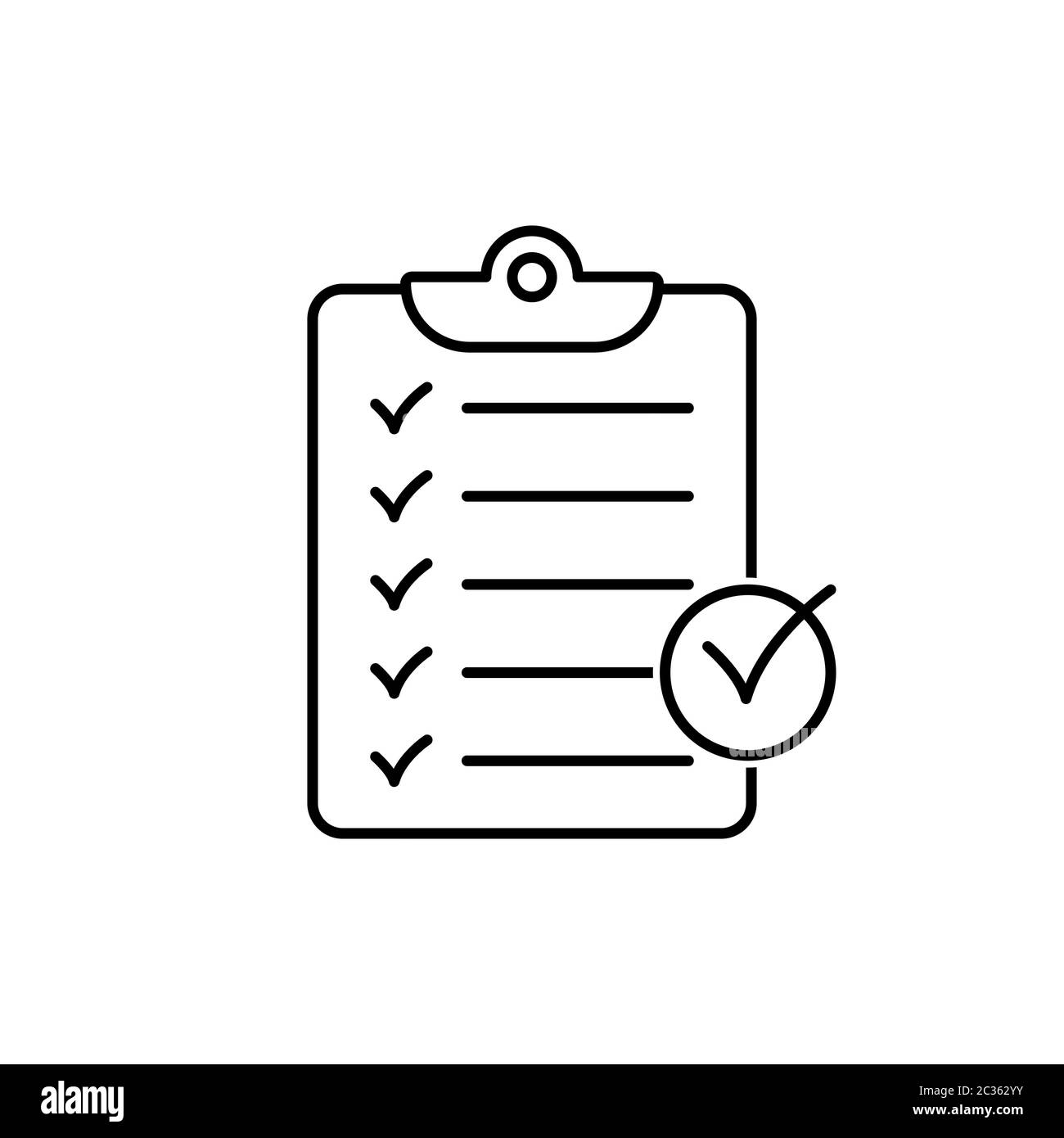 Clipboard icon. Checklist sign symbol for web site and app design Stock ...