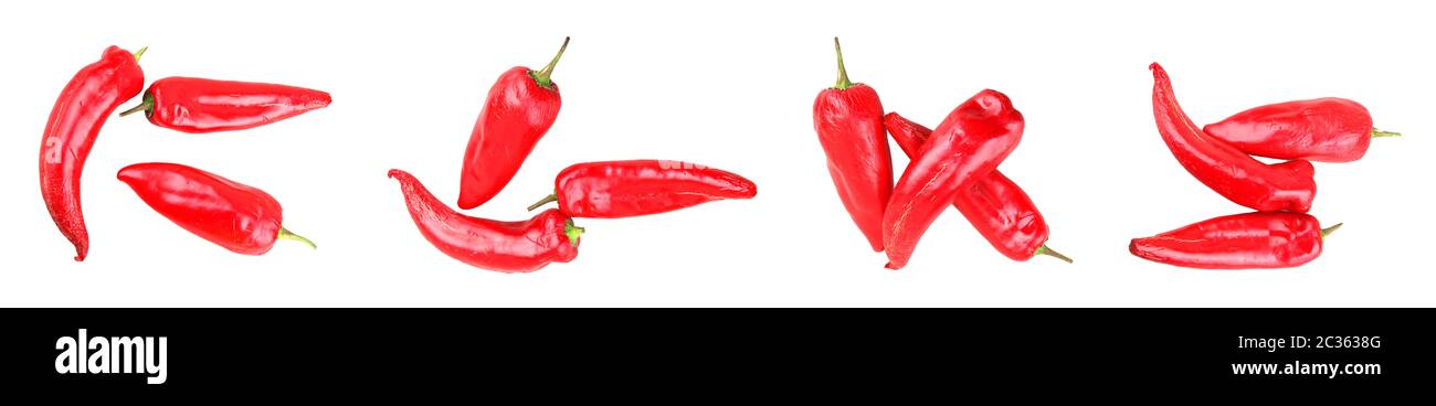Red Pepper Isolated On White Background Stock Photo - Alamy