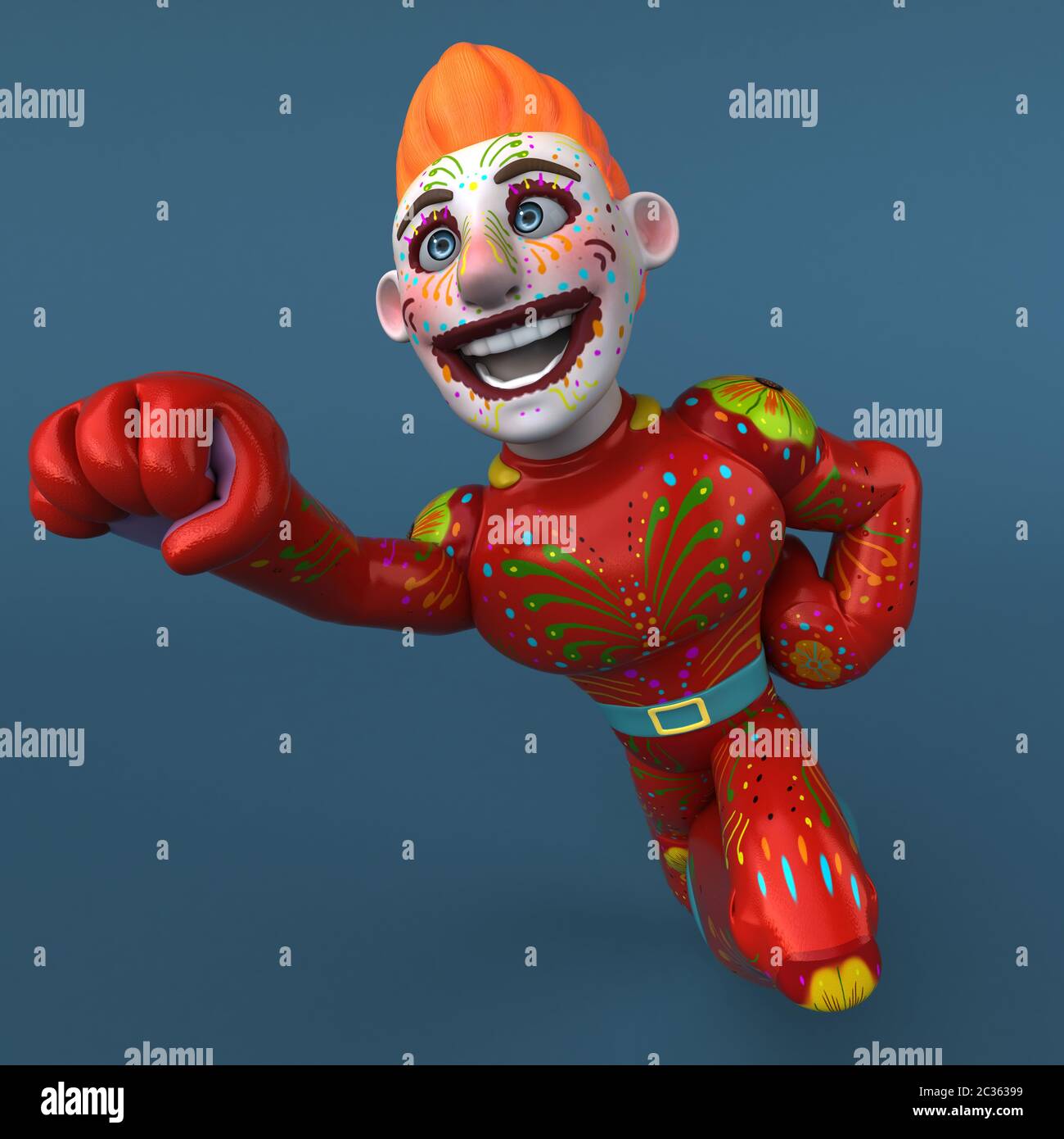 Mexican hero - 3D Illustration Stock Photo - Alamy