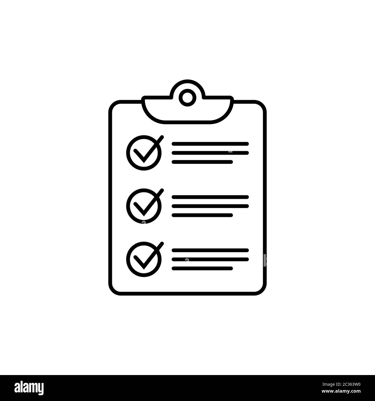 Clipboard icon. Checklist sign symbol for web site and app design Stock ...