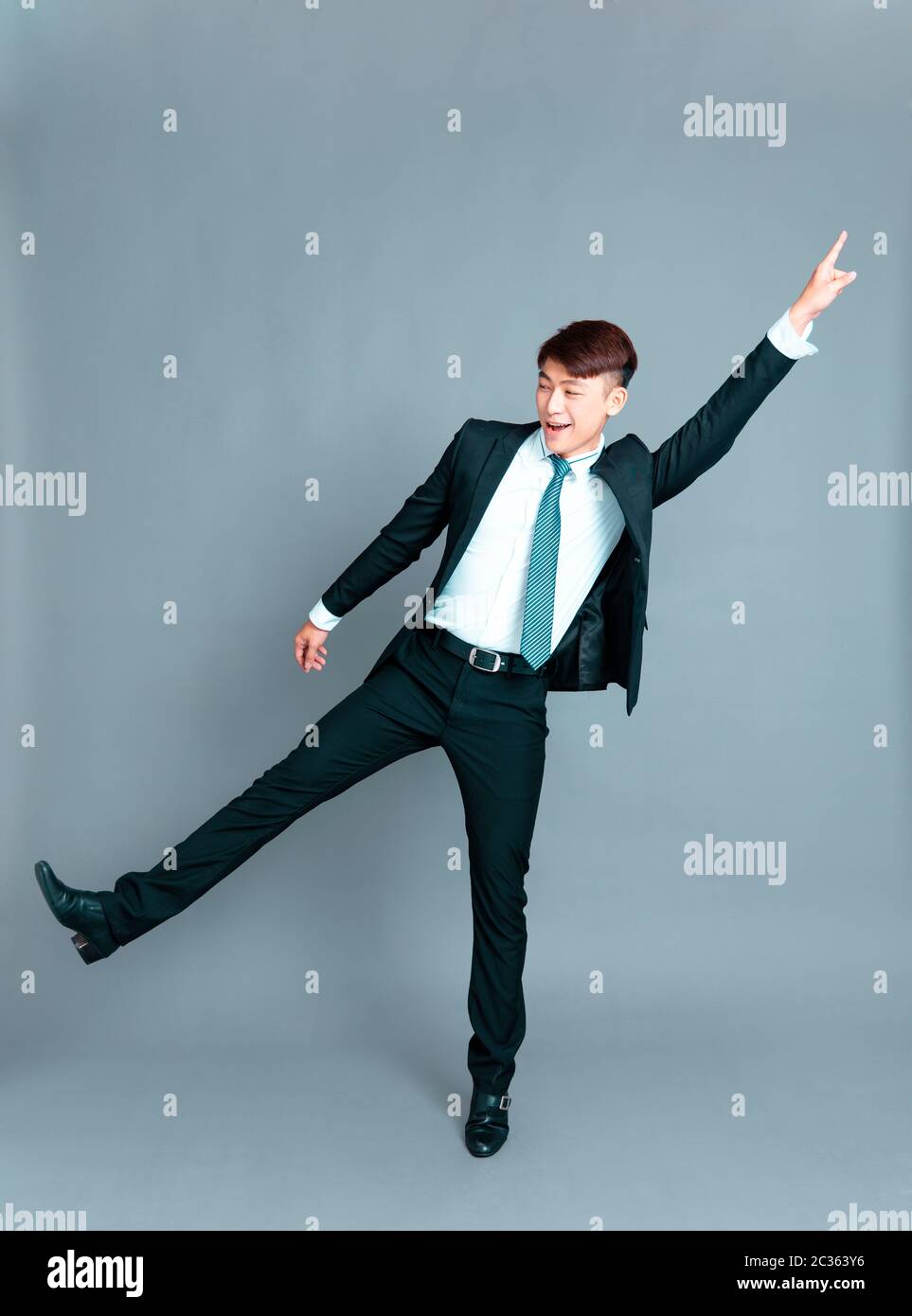 Happy successful businessman dancing in hi-res stock photography and ...