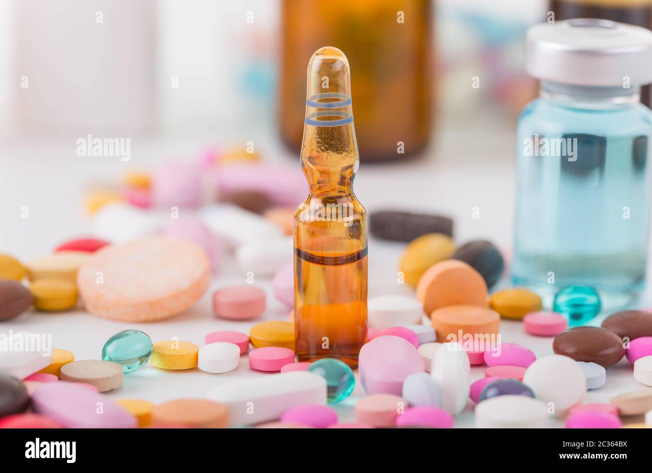 different Tablets pills capsule heap mix therapy drugs Stock Photo - Alamy