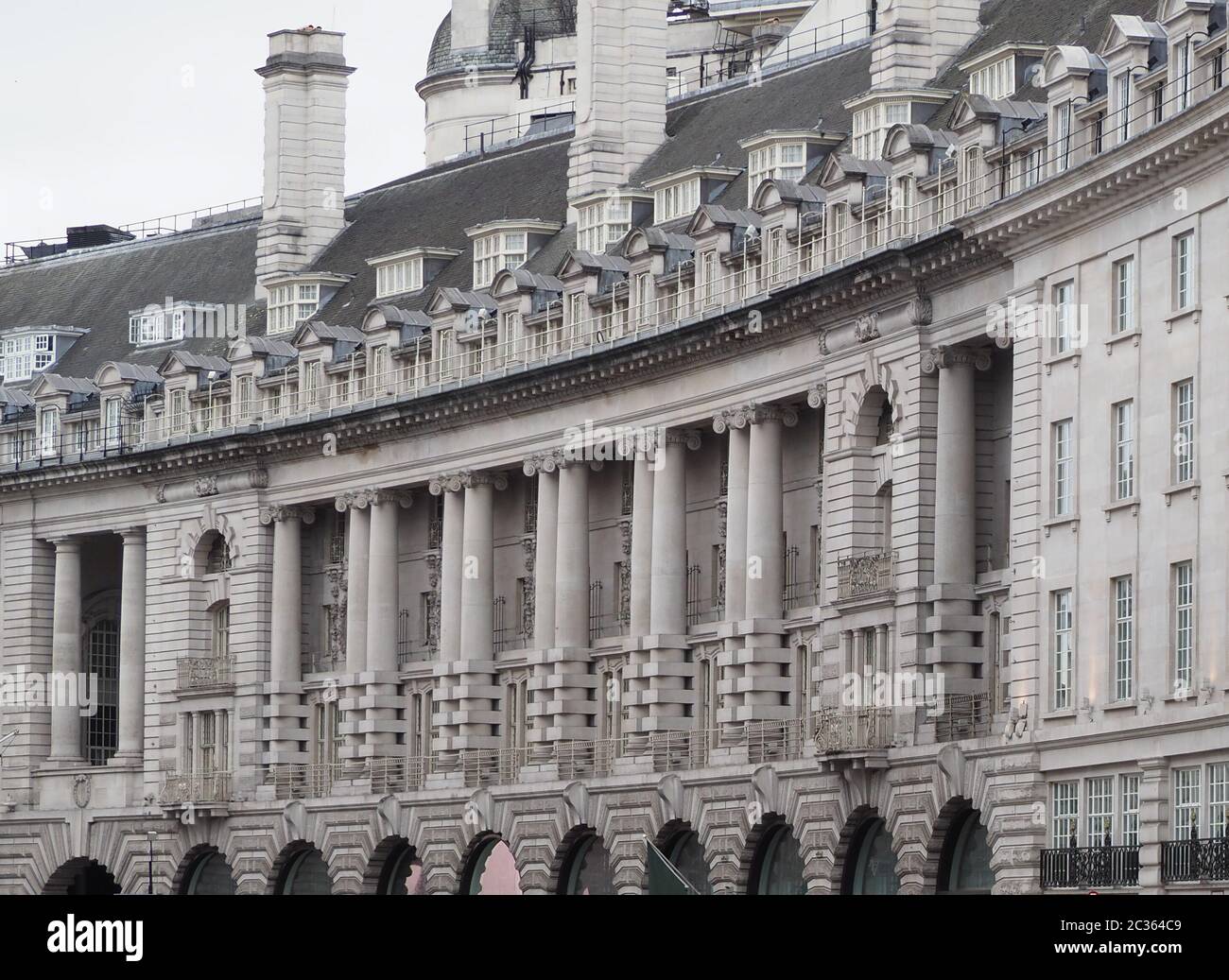 Detail of Regent Street crescent facade in London, UK Stock Photo - Alamy