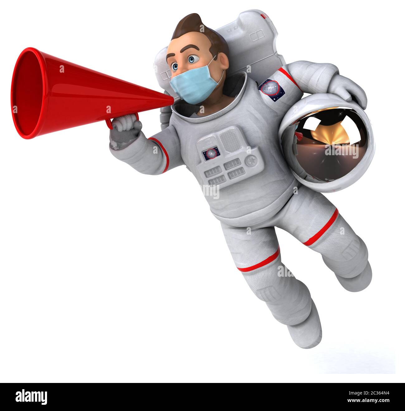 3D illustration of a cartoon character with a mask Stock Photo - Alamy