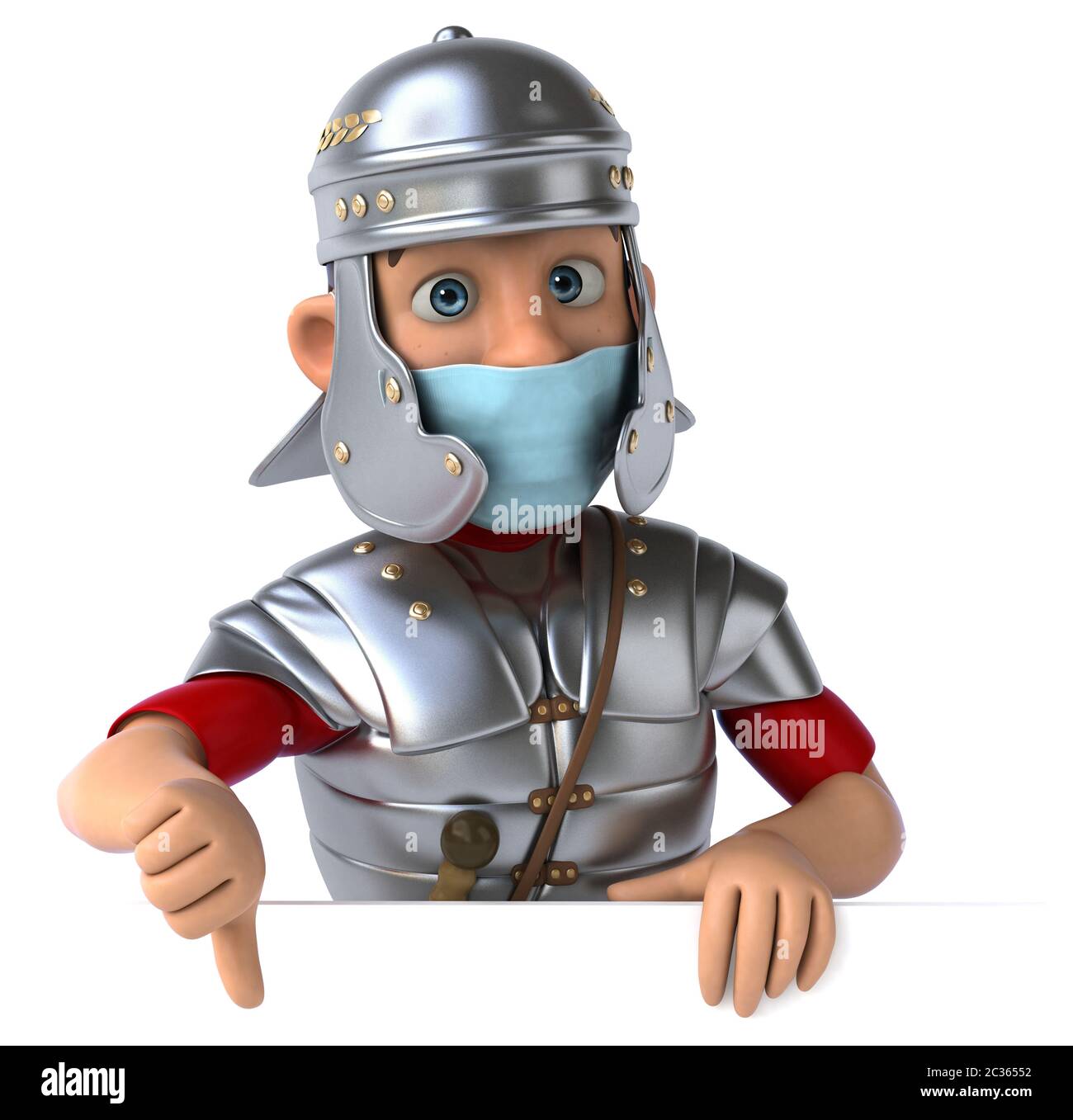 3D illustration of a cartoon character with a mask Stock Photo - Alamy