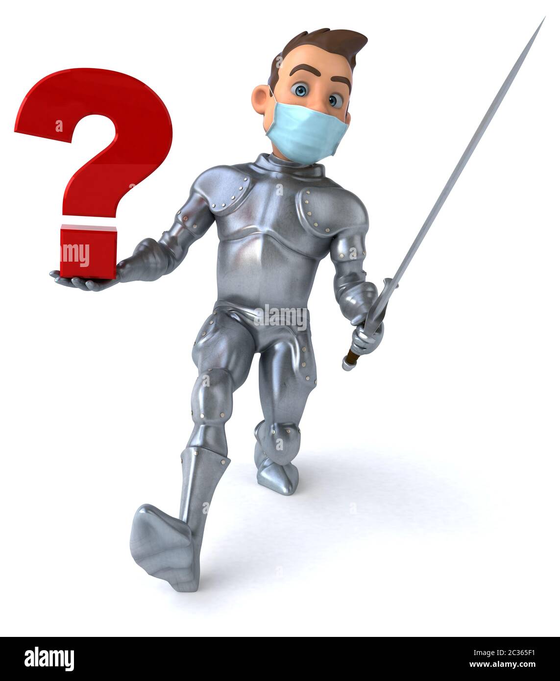 3D illustration of a cartoon character with a mask Stock Photo - Alamy