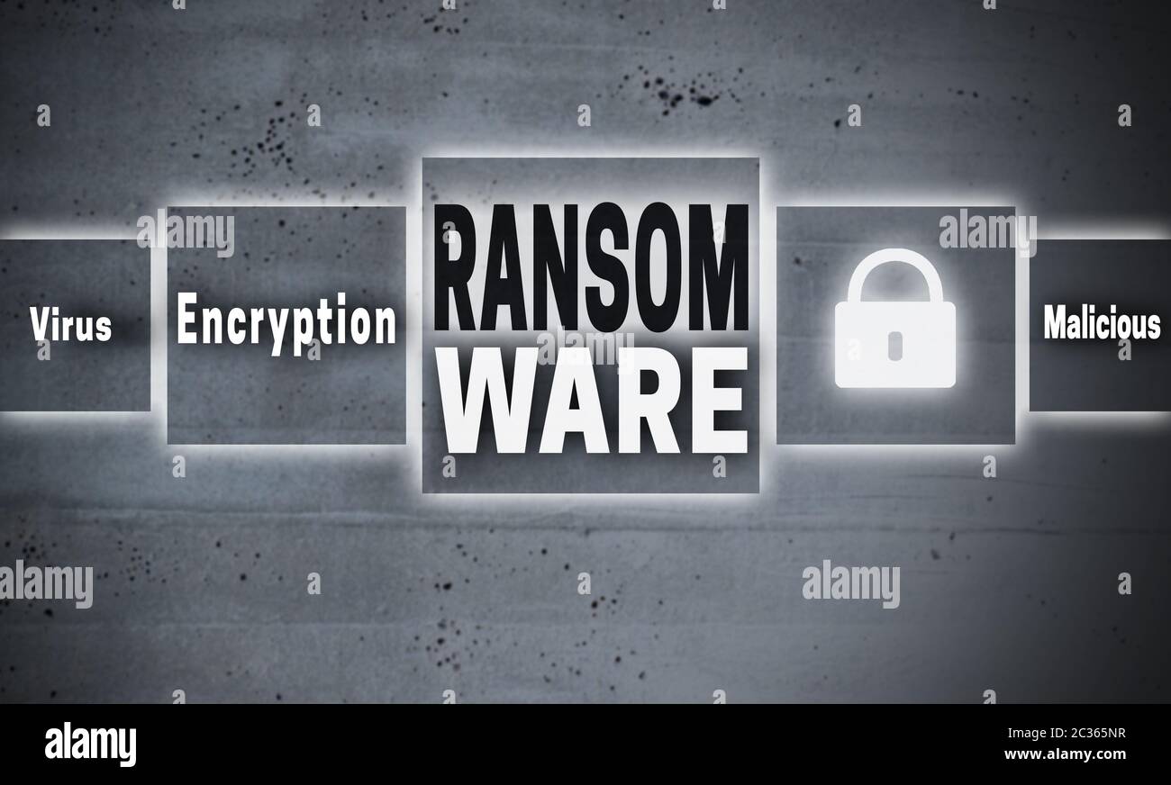Ransomware touchscreen concept background Stock Photo - Alamy