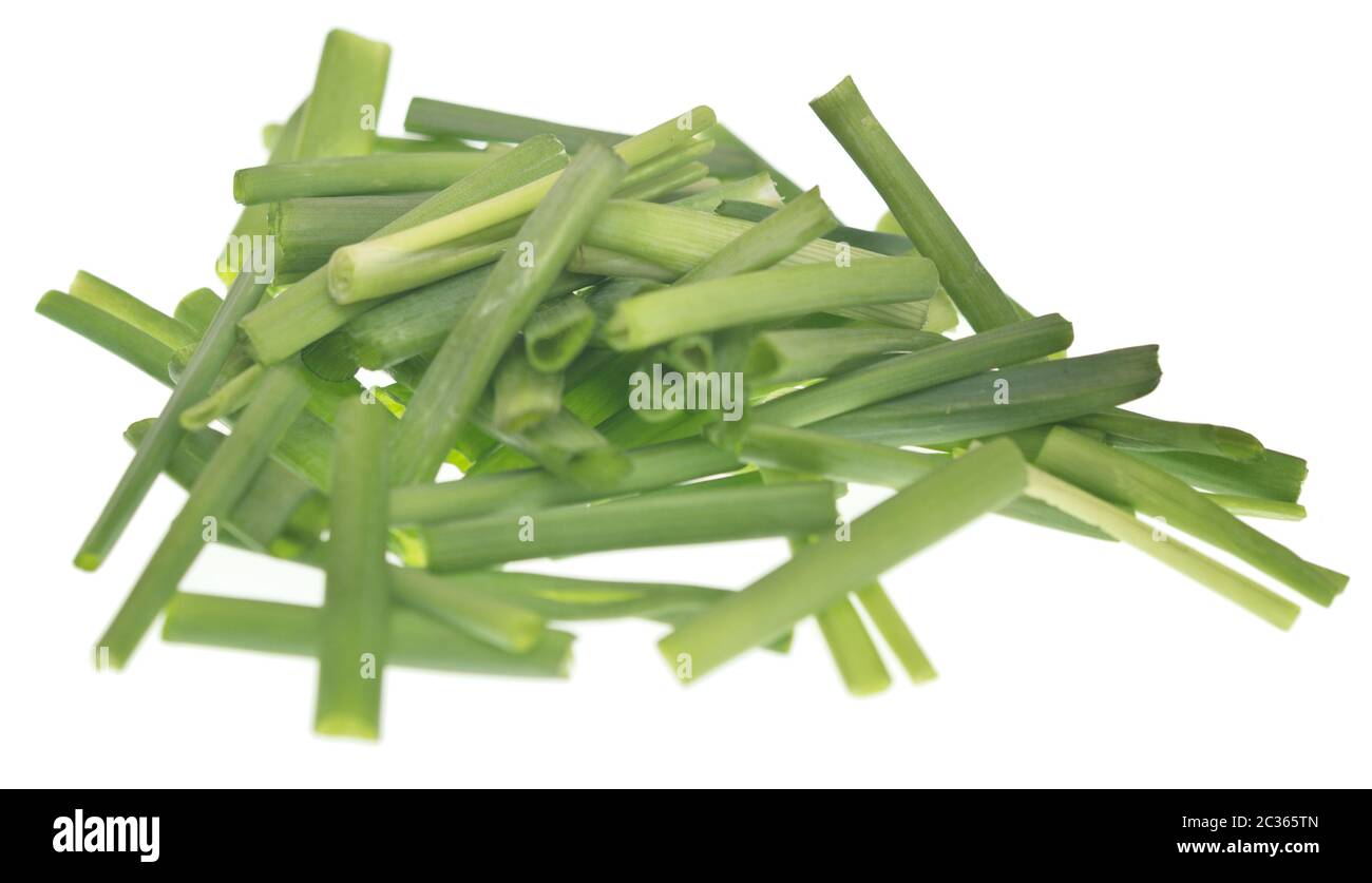 Green onion isolated on white background Stock Photo - Alamy