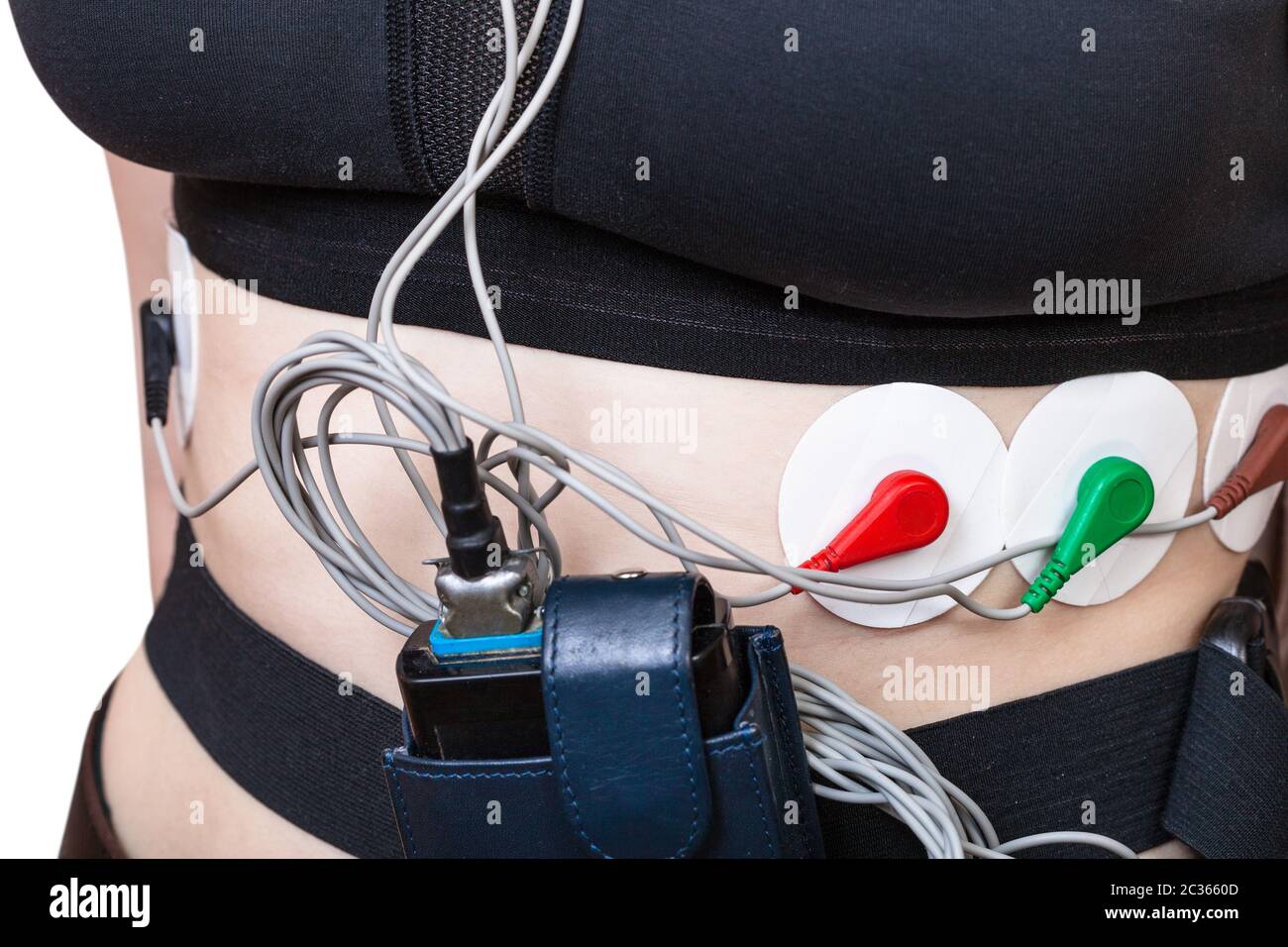 sensors and recorder of Holter monitoring for electrocardiogram are ...