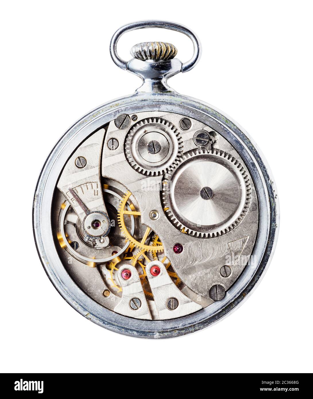Pocket watch mechanism back hi-res stock photography and images - Alamy